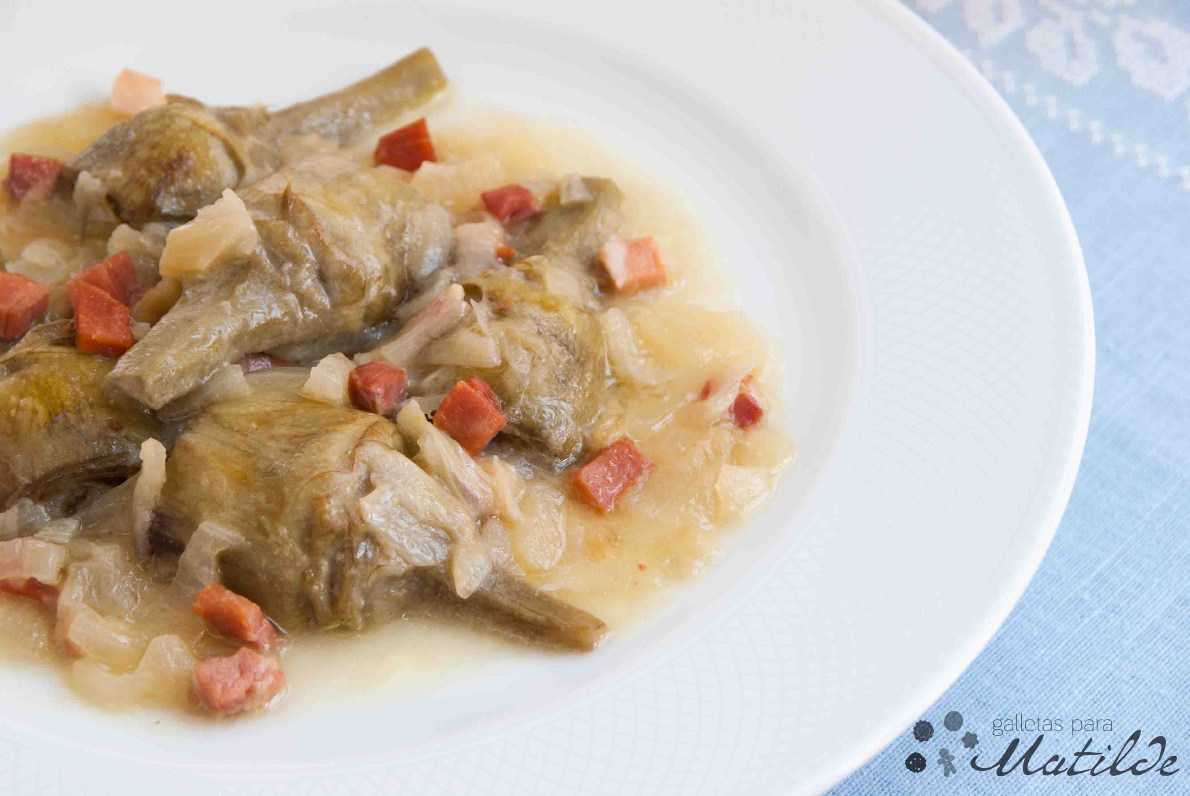 Alcachofas con jamón | Galletas para matilde