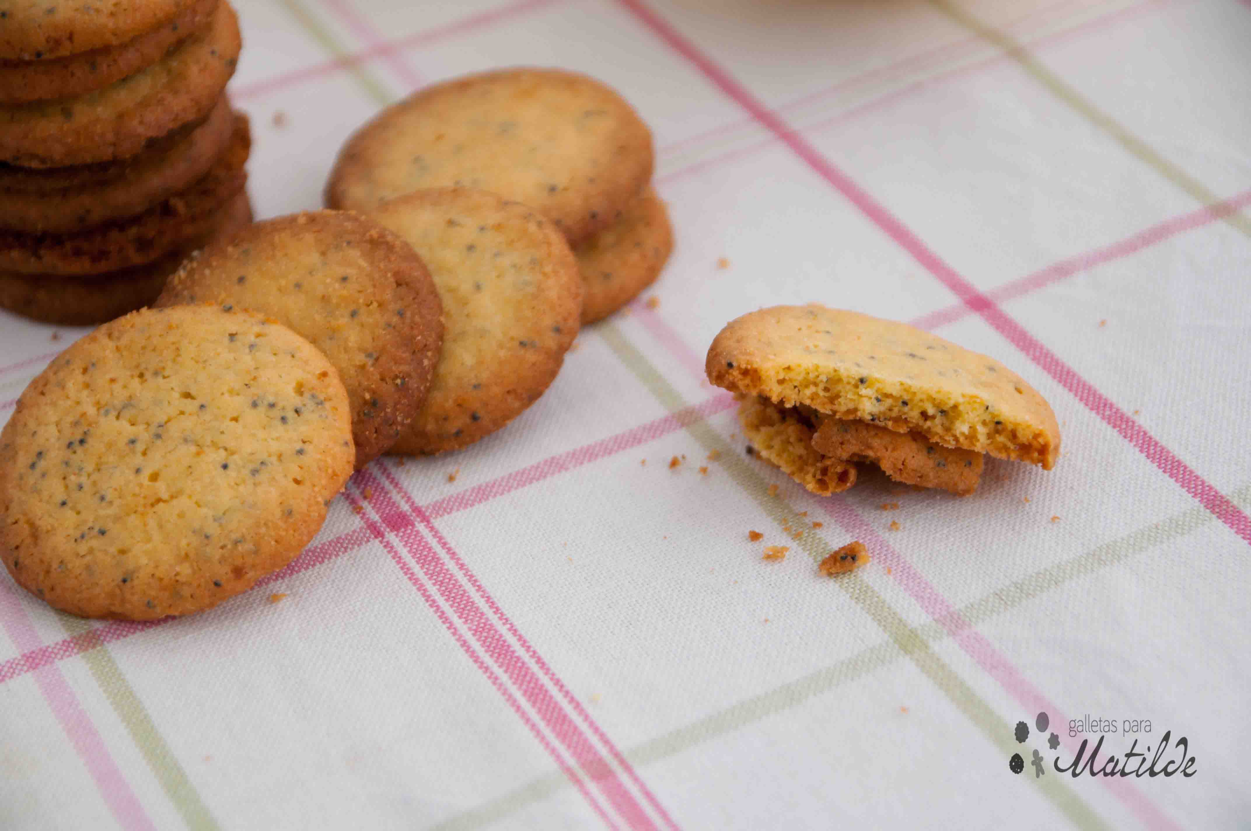 Galletas o pastas de limón y amapola | Galletas para matilde