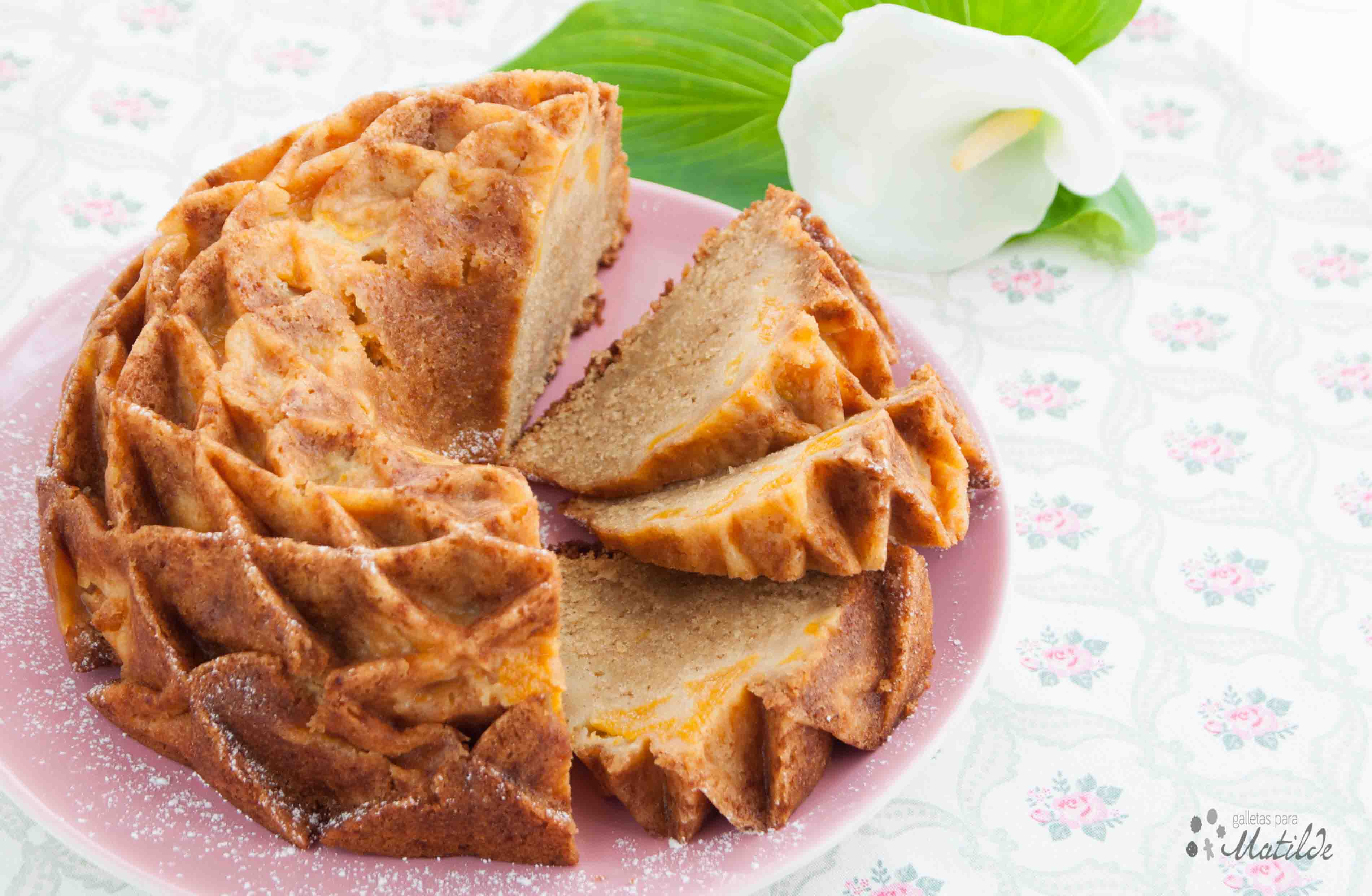 Pastel de melocotón | Galletas para matilde